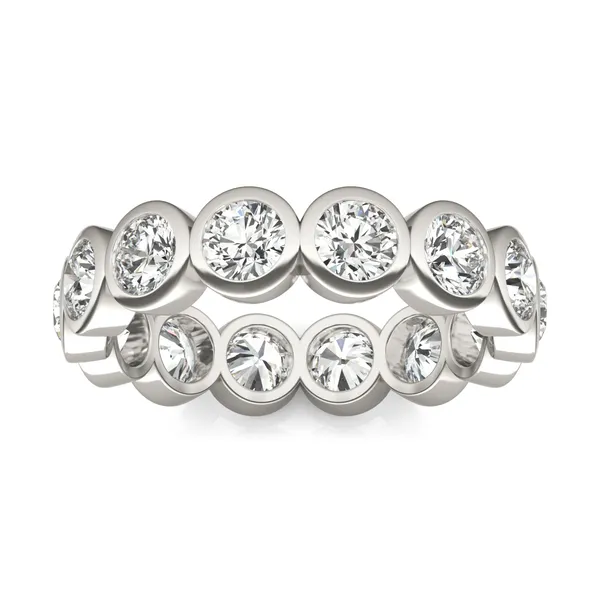 Round Brilliant Bezel Eternity Band