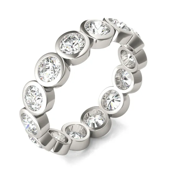Round Brilliant Bezel Eternity Band