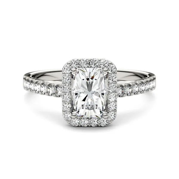 Radiant Adora Halo Engagement Ring