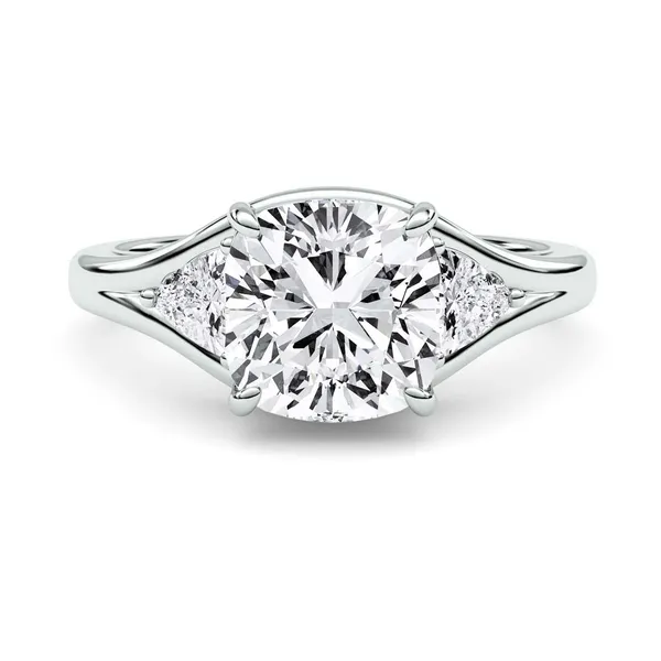 Cushion Daisy Three-Stone Ring