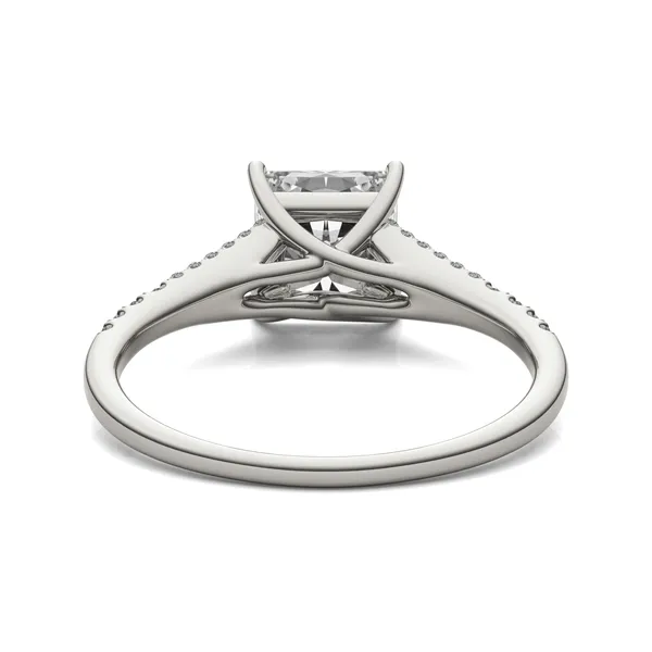 1.71 CTW DEW Princess Moissanite Split Shank Engagement Ring in 14K ...