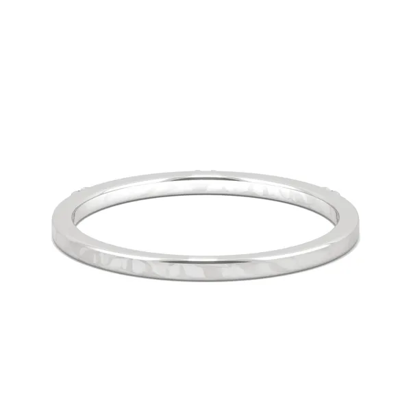 Forever One Moissanite Round Stackable Ring in 14K White Gold